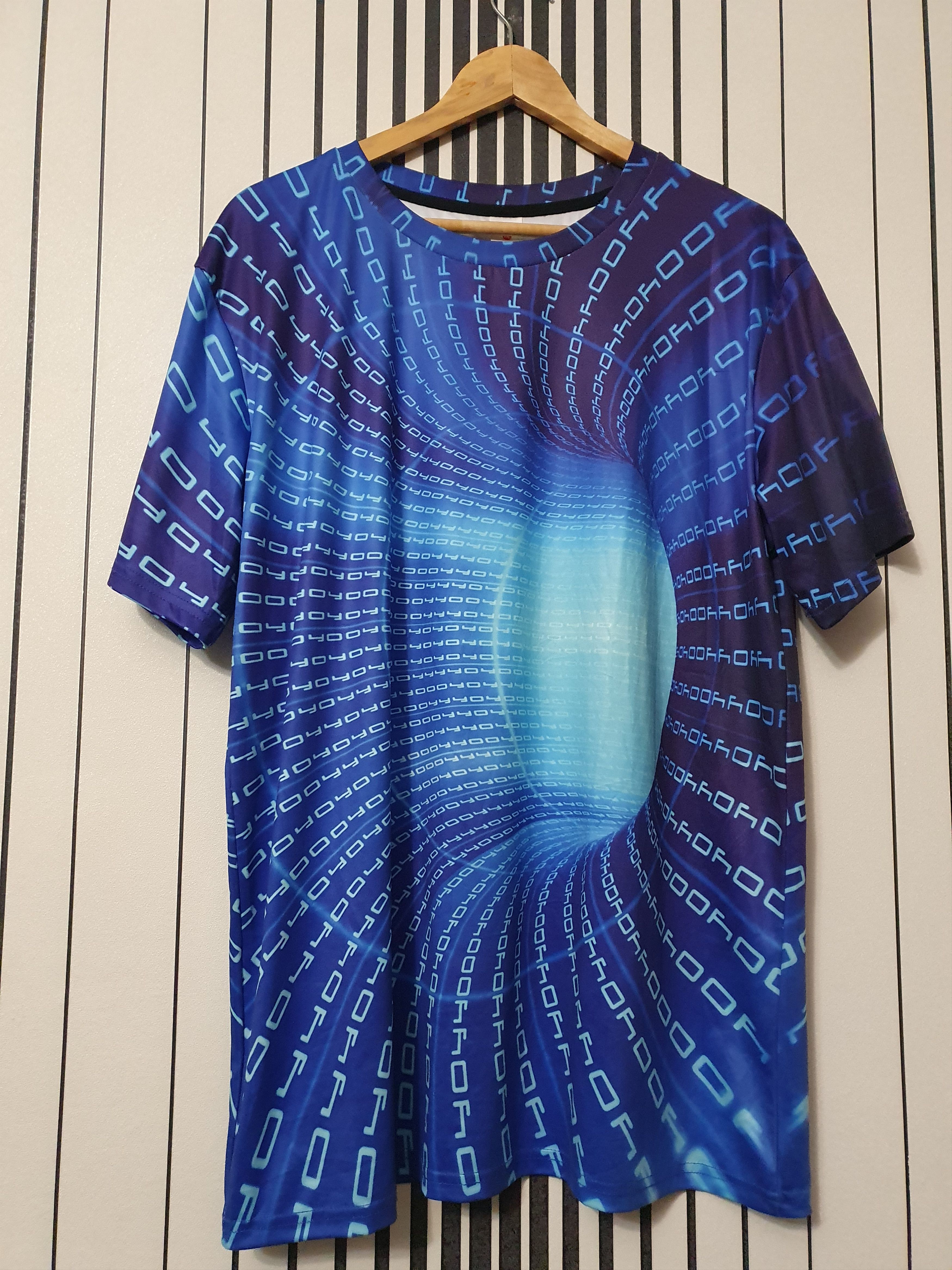 Vintage Rare Matrix Style Full Print Y2k Retro-Cyberpunk T shirt | Grailed