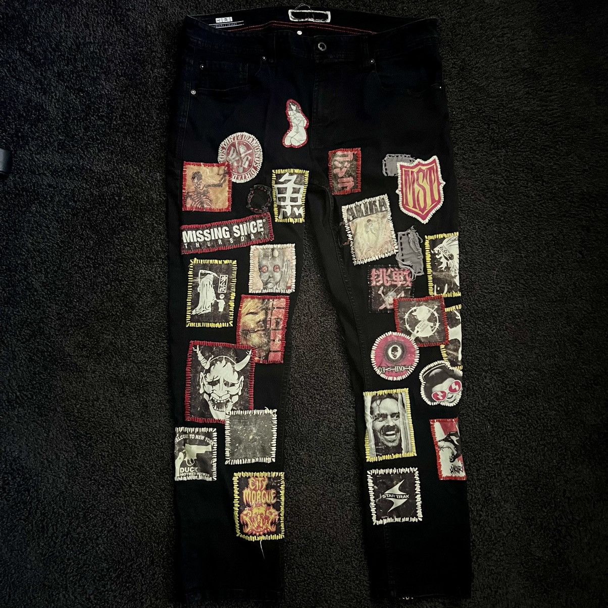 City Morgue × Missing Since Thursday Custom MST Patches Pants | Grailed