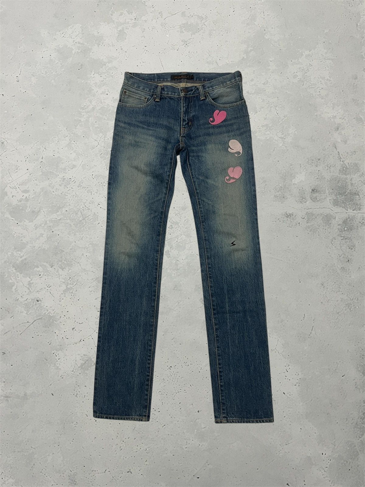 Undercover Undercover AW05 “arts and crafts” heart patch denim | Grailed