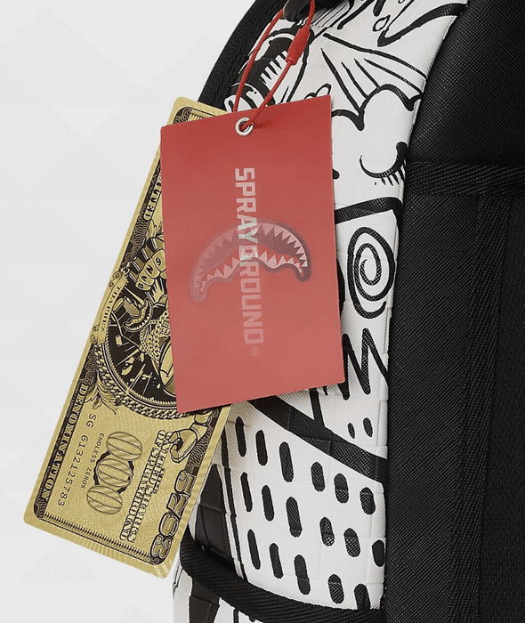 Sprayground Sprayground Doodle Black & White Backpack 20 L | Grailed