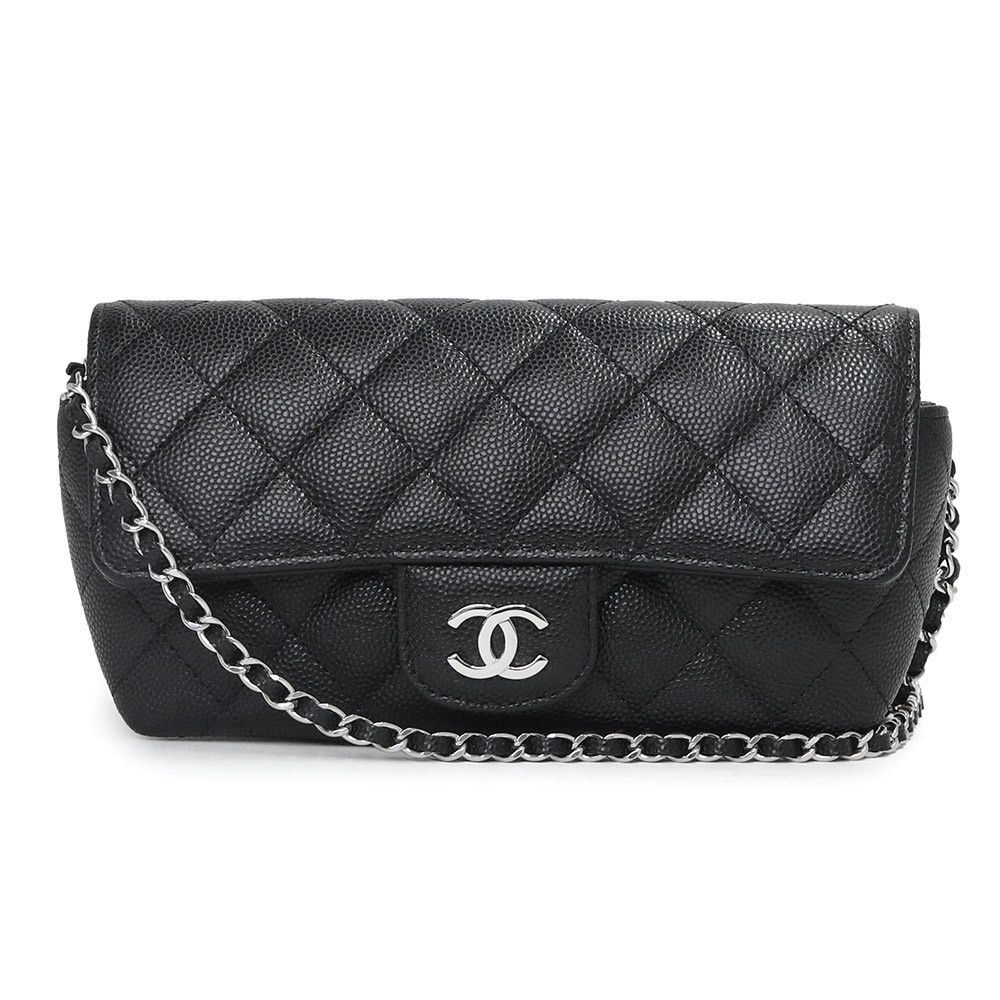 Chanel Chanel Timeless Classic Line Matelasse Chain Caviar Skin Black ...