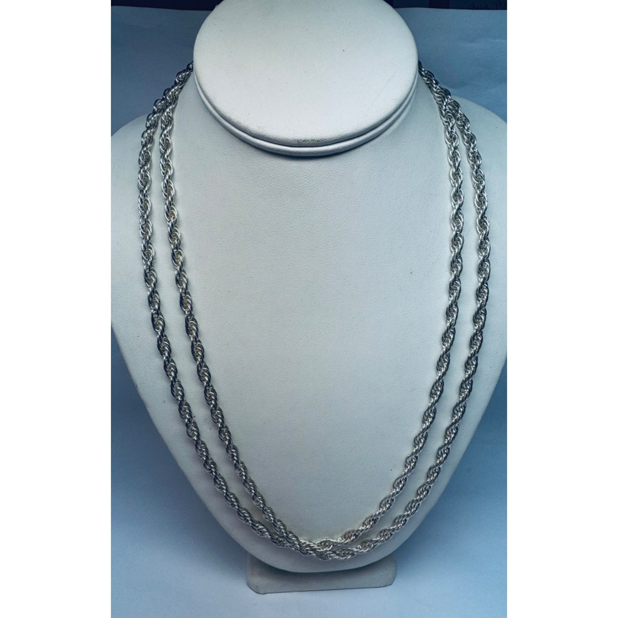 Vintage Italian Elegance Milor Sterling Silver 5mm Rope Chain Neckla ...