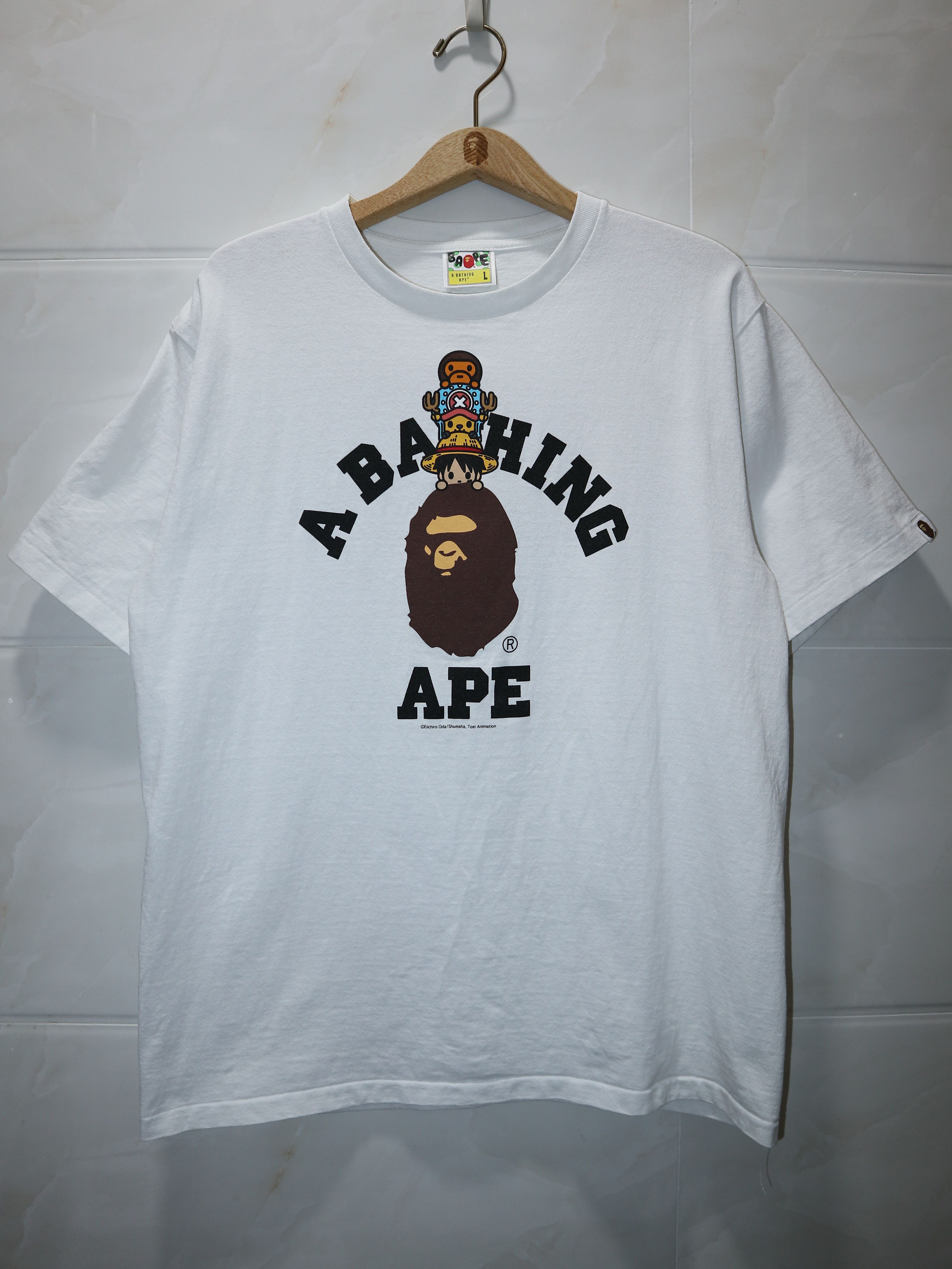 Bape × One Piece Bape x One Piece Luffy & Chopper Baby Milo Ape Head ...