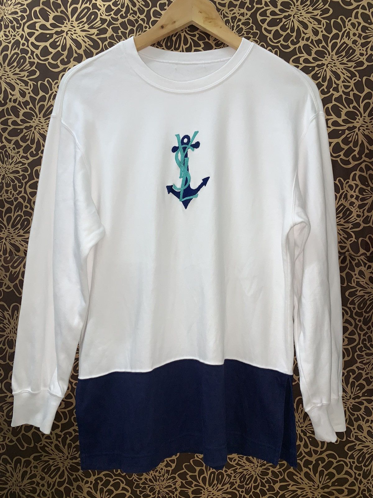 Designer × Yves Saint Laurent YSL EMBROIDERED FRONT LOGO VERY RARE ...