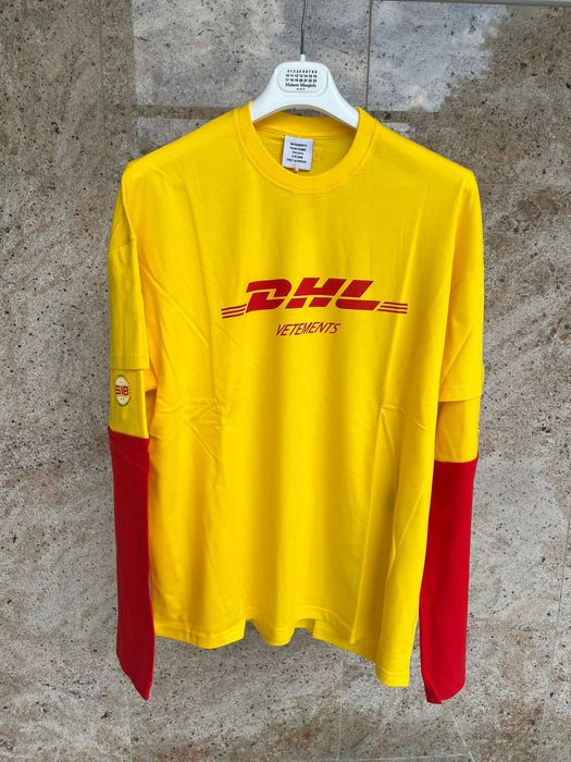 Vetements SS18 DHL Logo T-Shirt LS in Multicolor | Grailed
