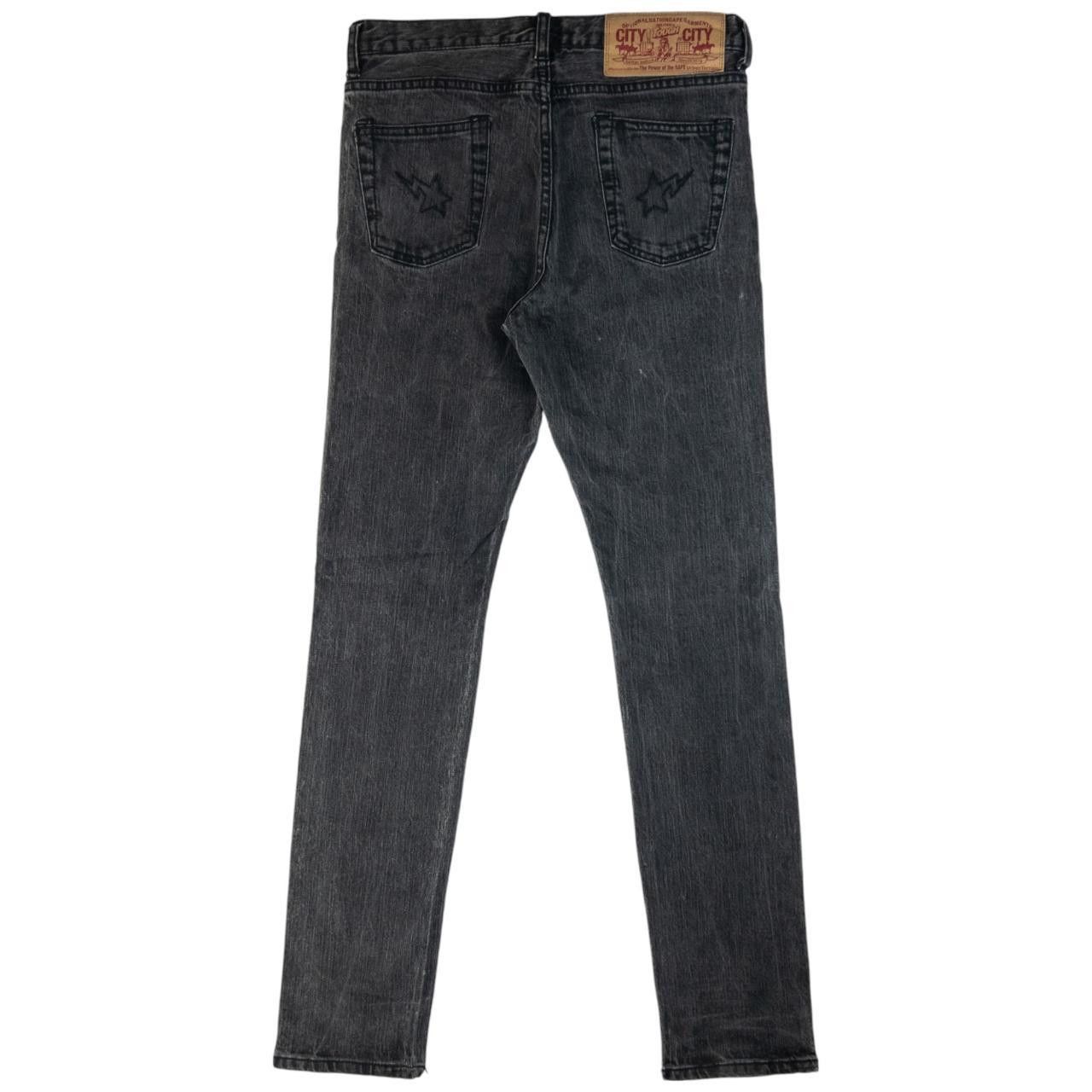 Bape Vintage Bape Star Bolt Embroidered Denim Jeans W28 | Grailed