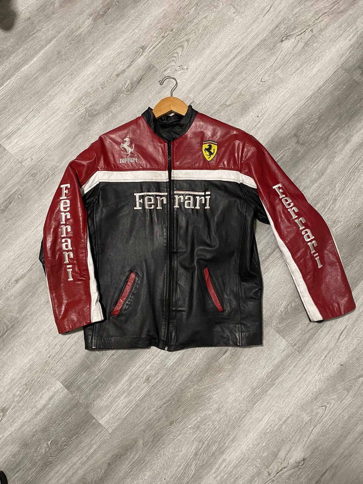 Ferrari × Streetwear × Vintage Vintage Ferrari leather jacket | Grailed