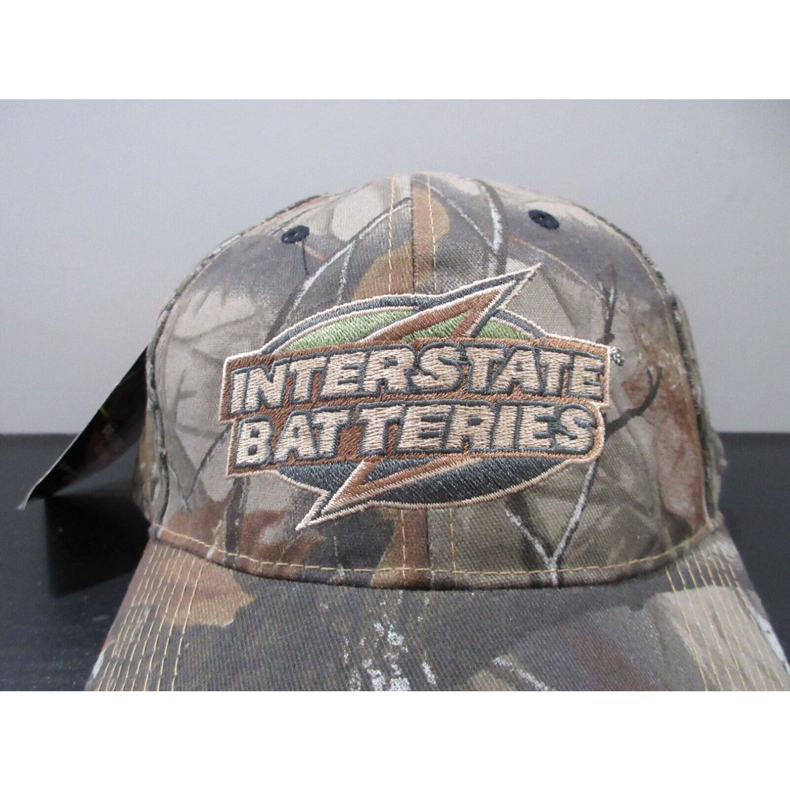 Vintage Interstate Batteries Hat Cap Snap Back Brown Camo Race Team ...