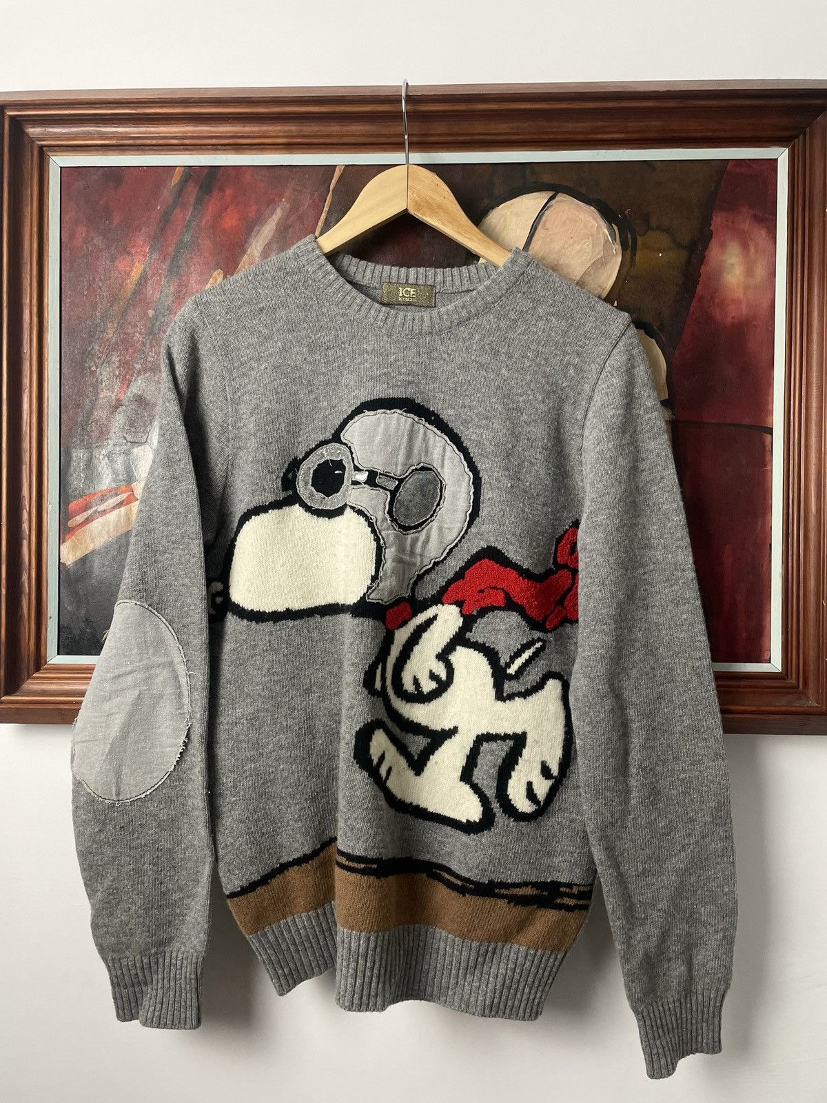 Iceberg × Peanuts Iceberg Peanuts Disney Knit Sweater Cartoon Rare ...