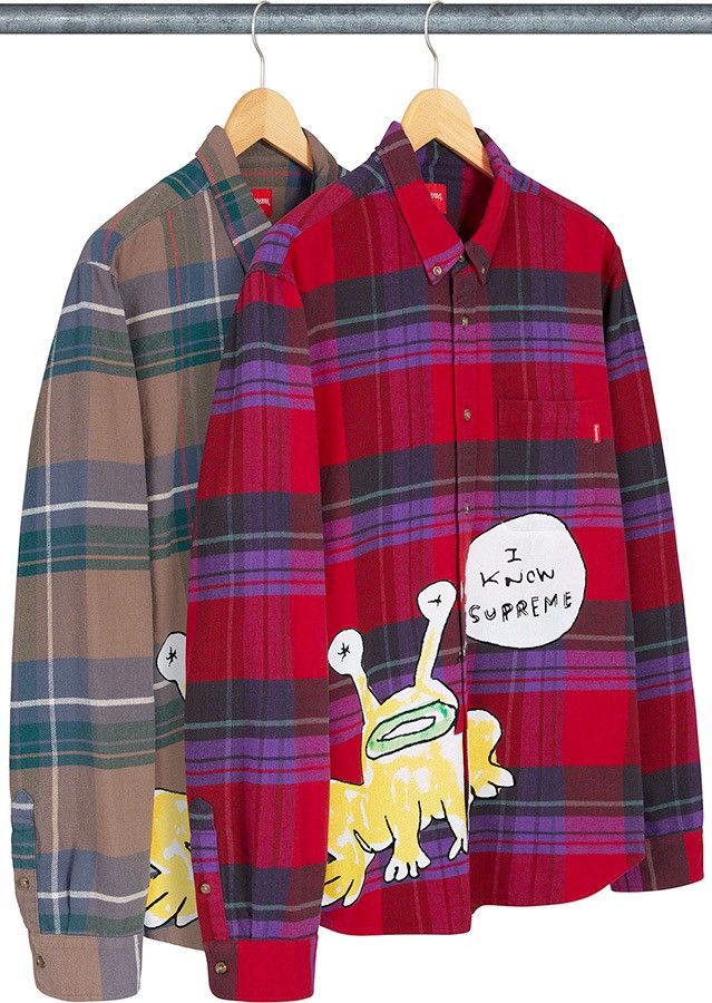 Supreme Daniel johnston flannel ss20 I know supreme frog heavy print ...