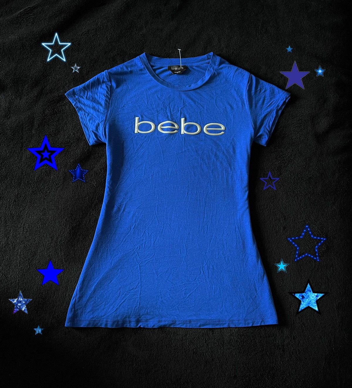 Bebe Bebe Top 2000s Style Deep Blue Bebe Shirt | Grailed