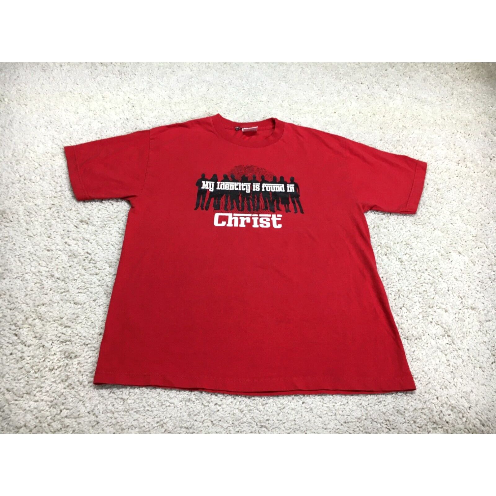 Vintage Vintage Christian Shirt Mens Large Red Bible God Jesus Short ...