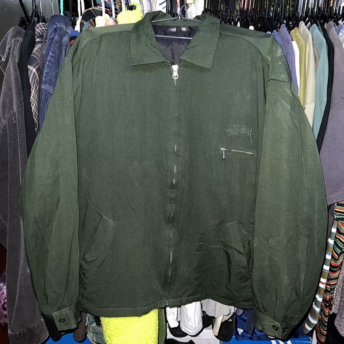 Vintage Rare Vintage 90s Stussy swing top rayon shell jacket | Grailed