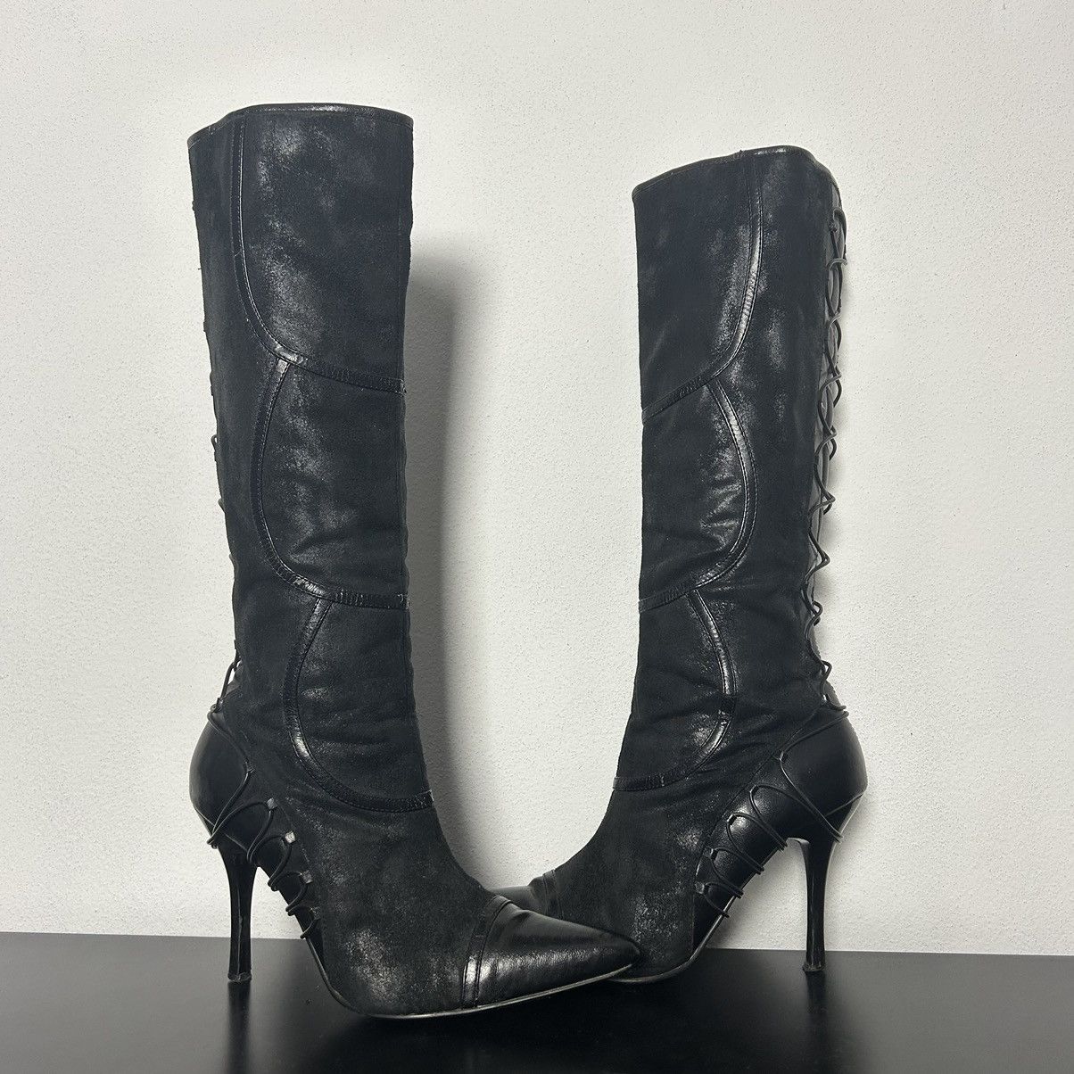 Avant Garde × Vintage Vintage racer high heel boots | Grailed