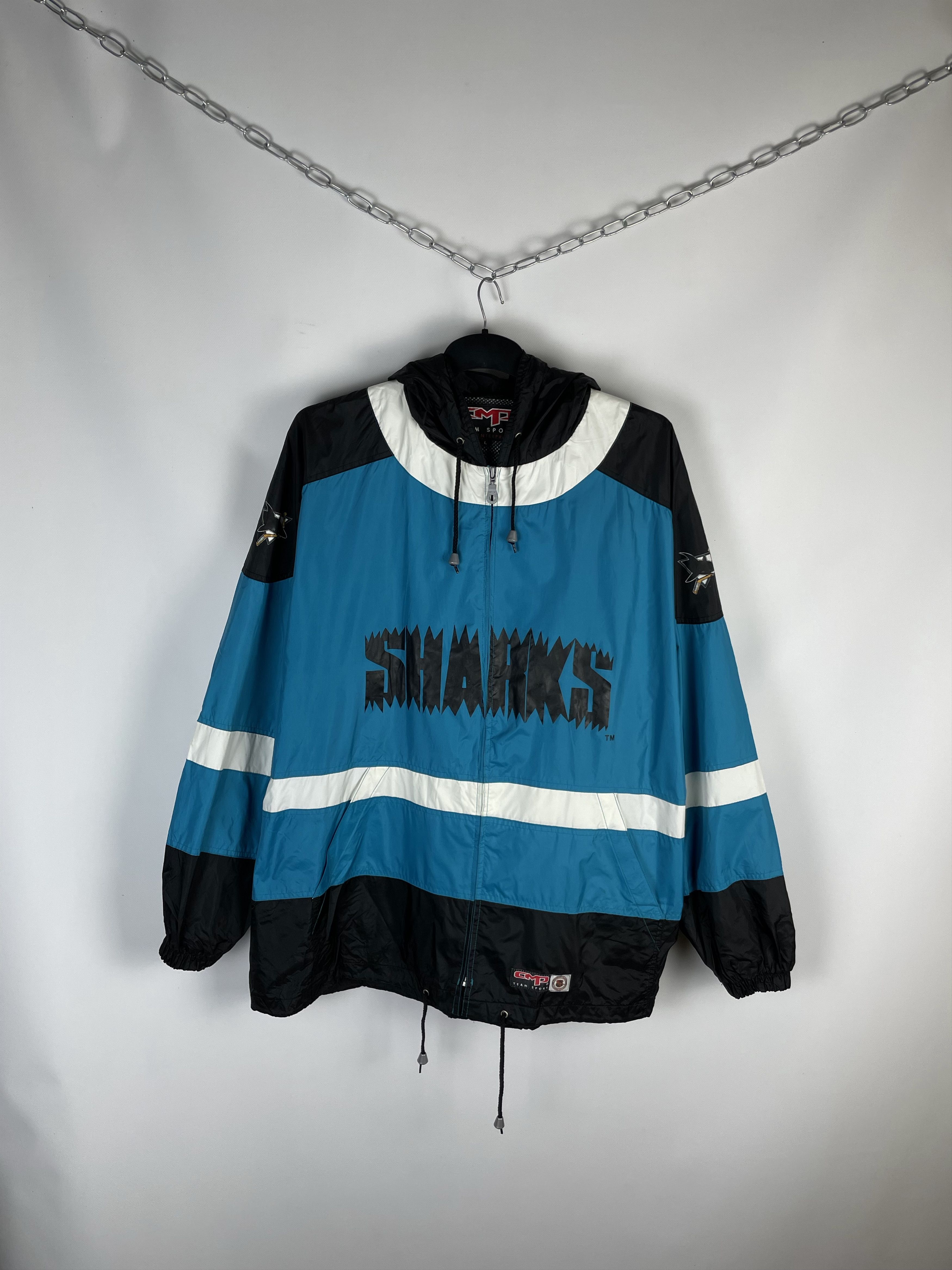 NHL × Vintage SHARKS NFL JACKET 90s | Grailed