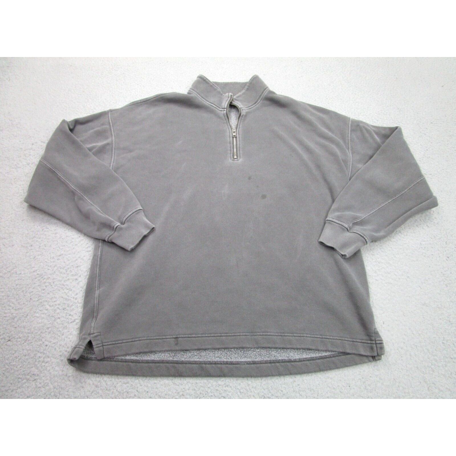 Abercrombie & Fitch Abercrombie & Fitch Sweater Mens L Gray Oversized Baggy Vintage Wash Faded ...