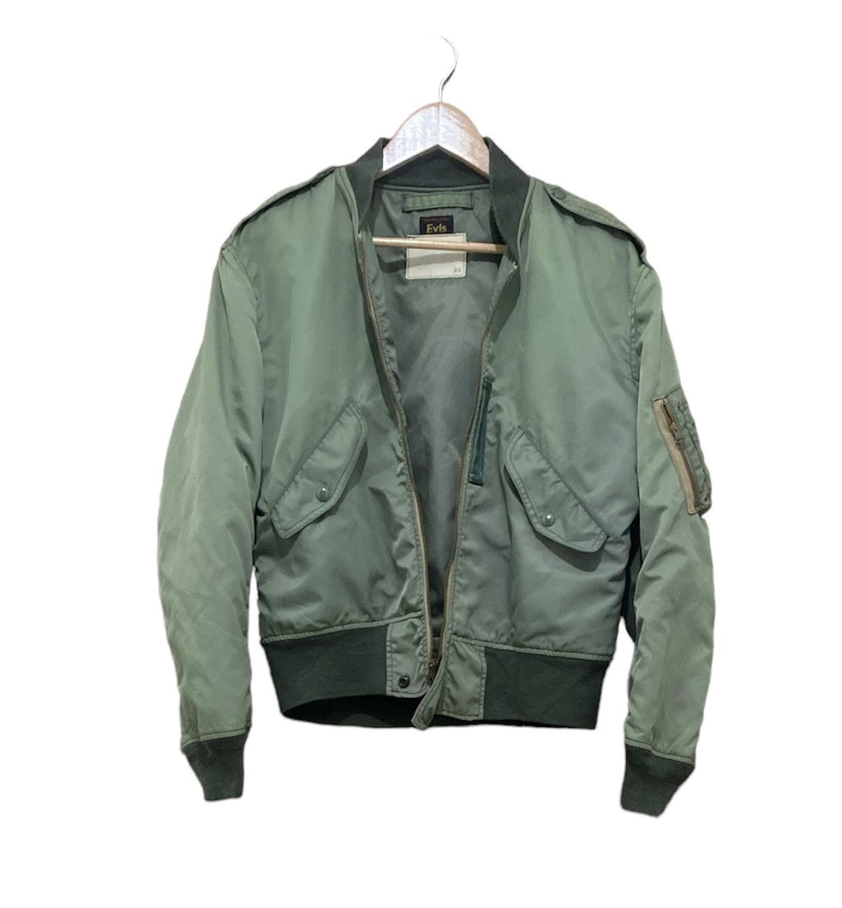 Evisu × Rare × Streetwear Rare Vintage 90s Evis Ma-1 Olive Green Bomber Jacket | Grailed
