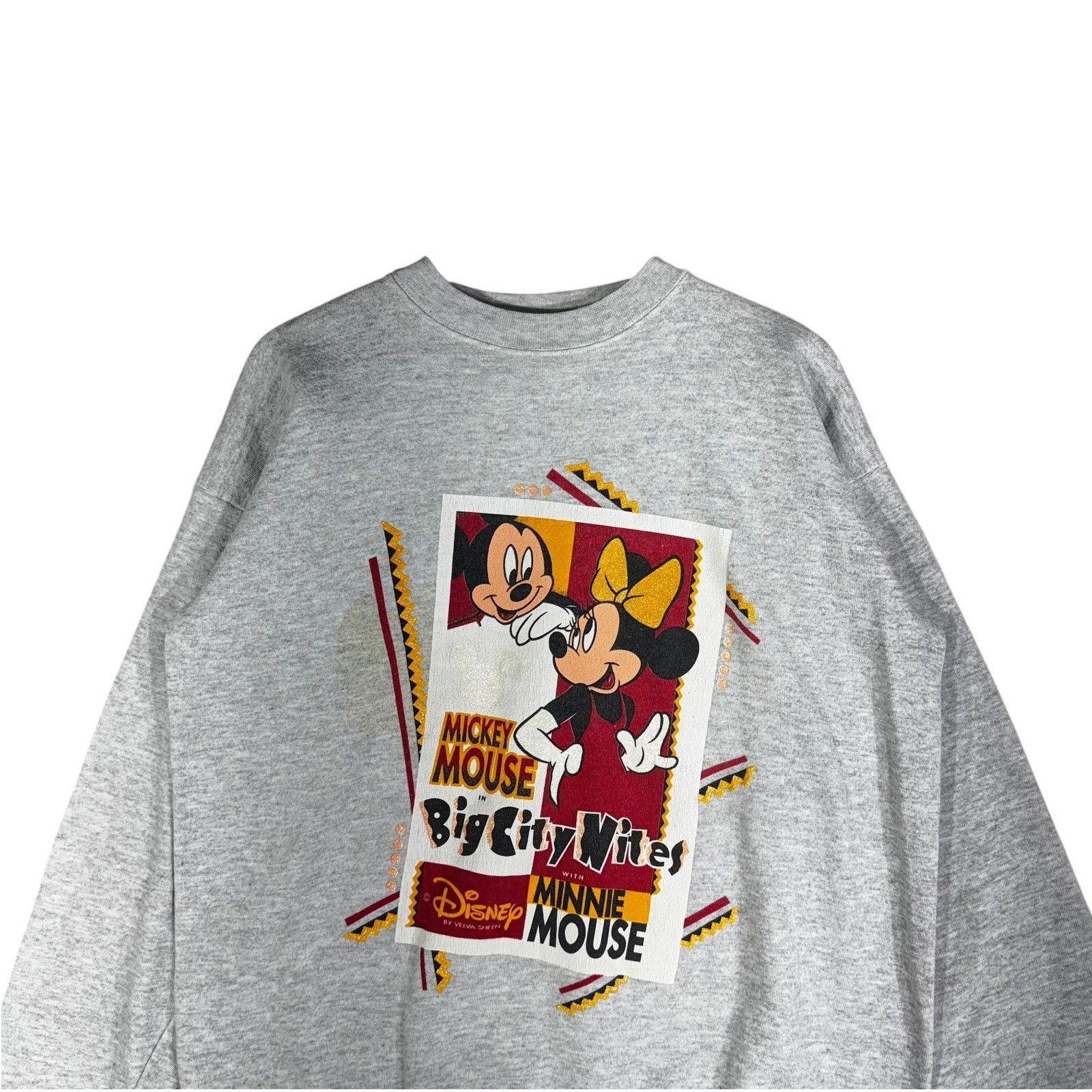 Velva Sheen Vintage Disney Mickey & Minnie "Big City Nites" Crewneck ...