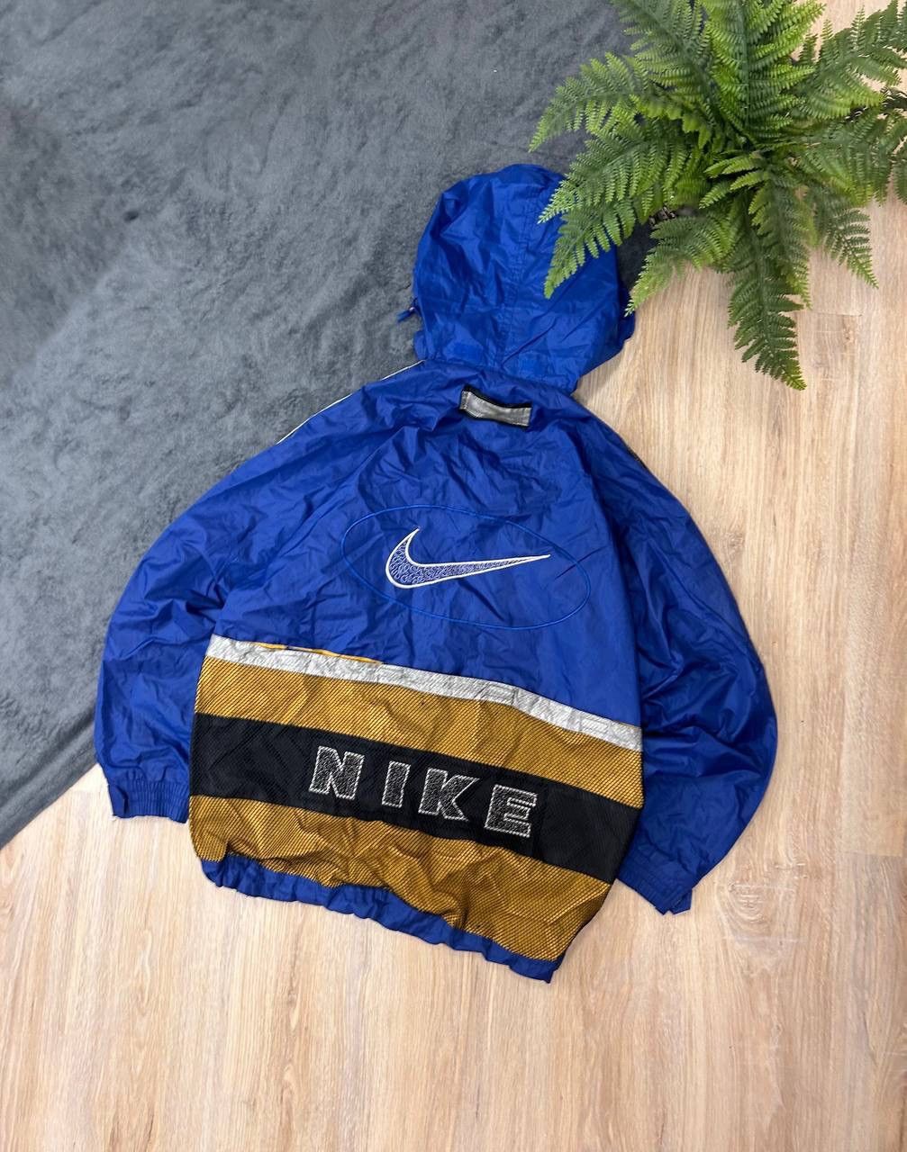 Nike 90s Vintage Nike Retro Nylon Jacket Big Swoosh Logo Back | Grailed