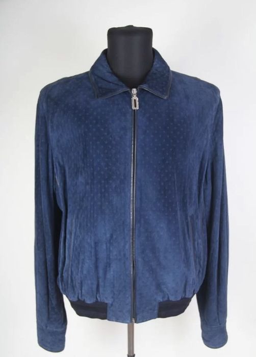 Stefano Ricci Stefano Ricci Leather Jacket Blue | Grailed