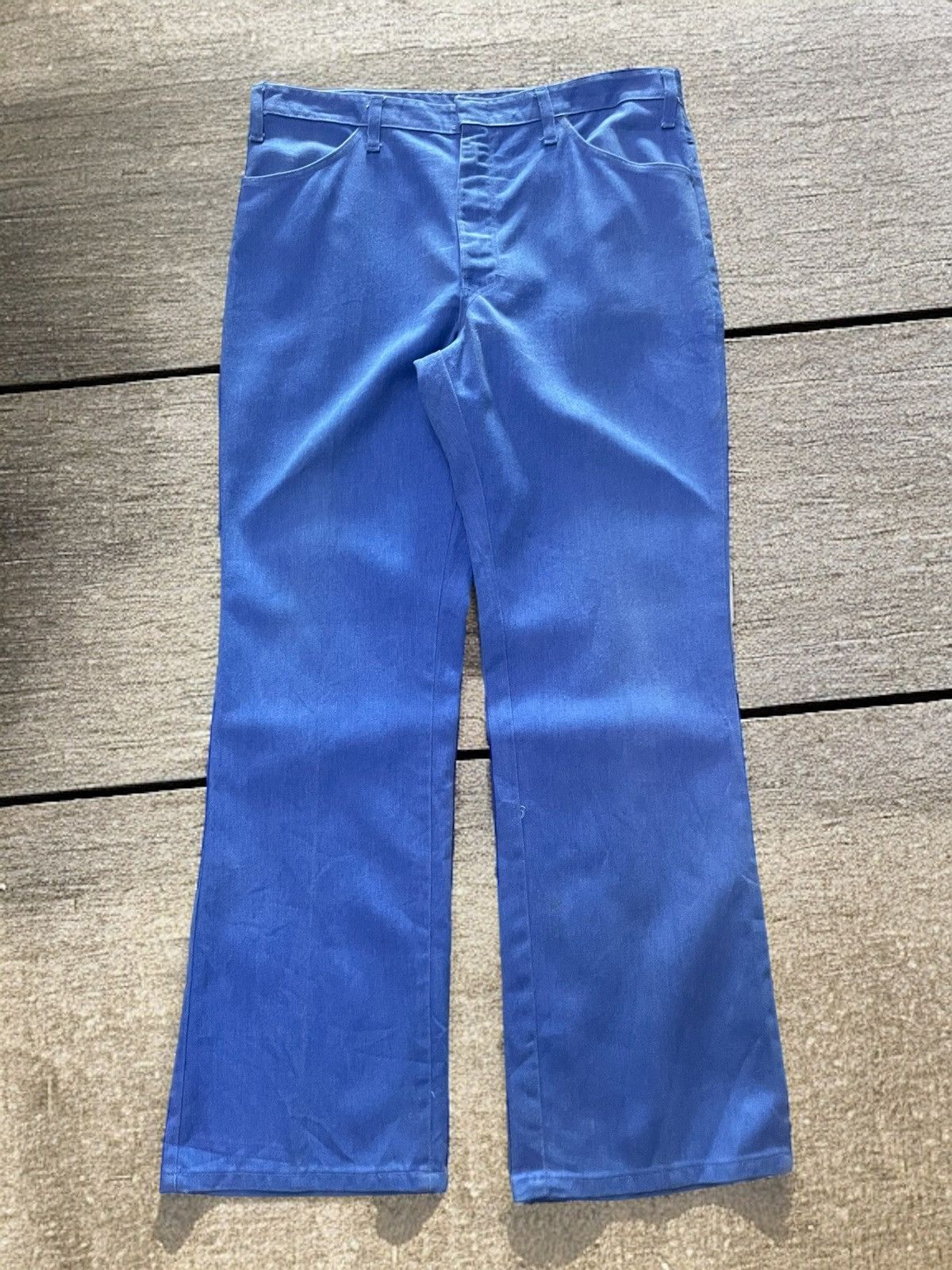 Vintage Vintage 70s Dickies sta-prest flared men denim pants talon ...