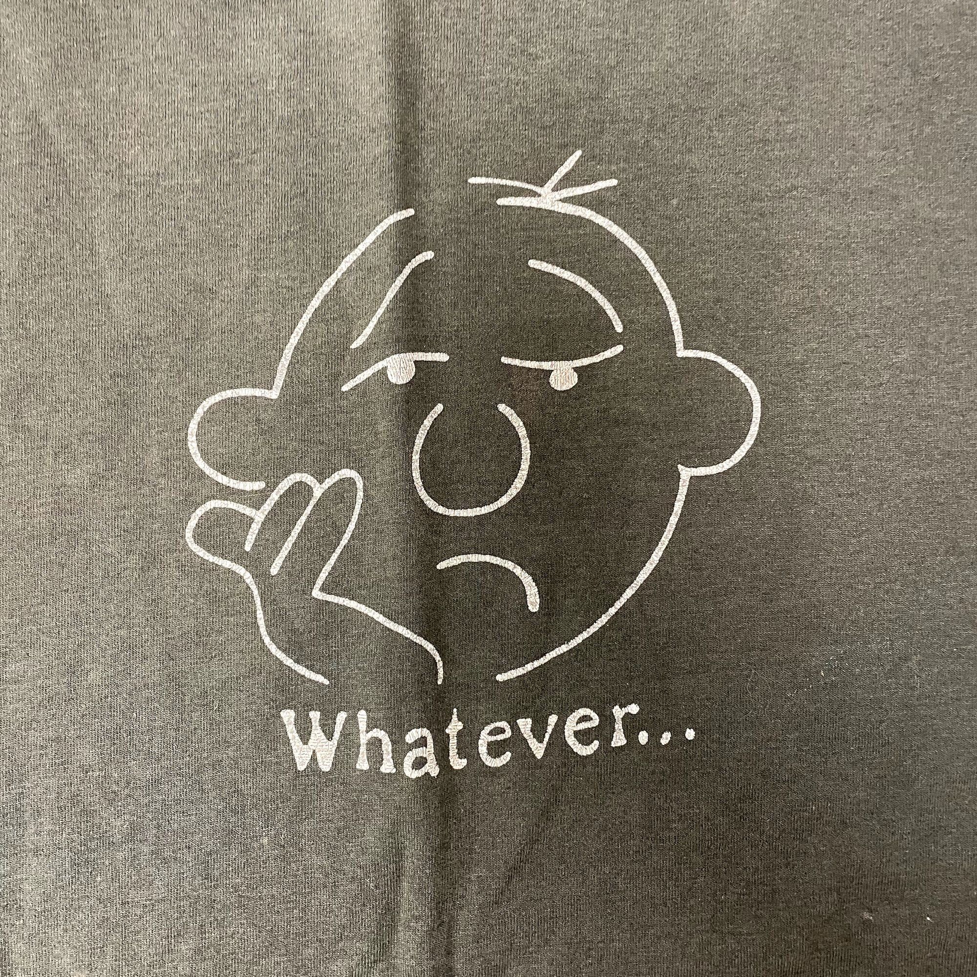 Fruit Of The Loom 80's Best Black WHATEVER Face Attitude Cartoon 50/50 ...