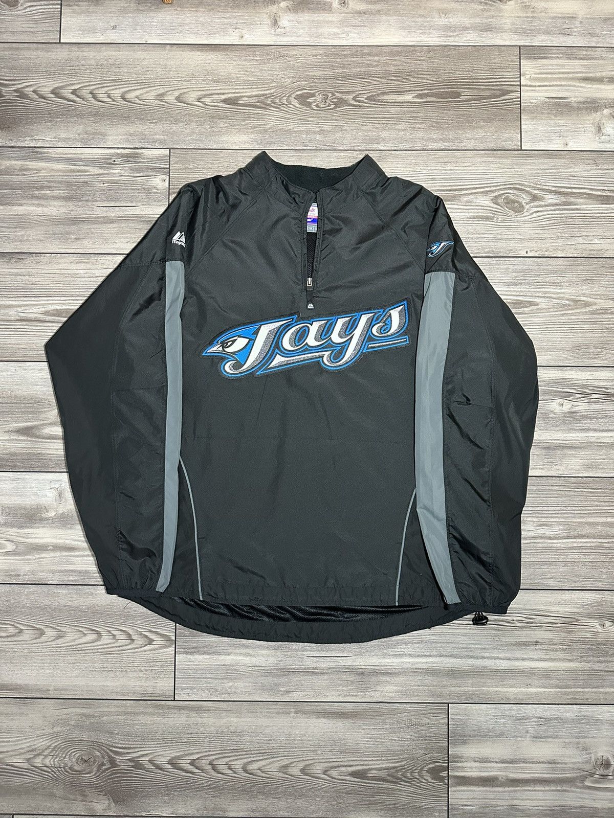MLB × Streetwear × Vintage Toronto Blue Jays Majestic Quarter Zip Light ...