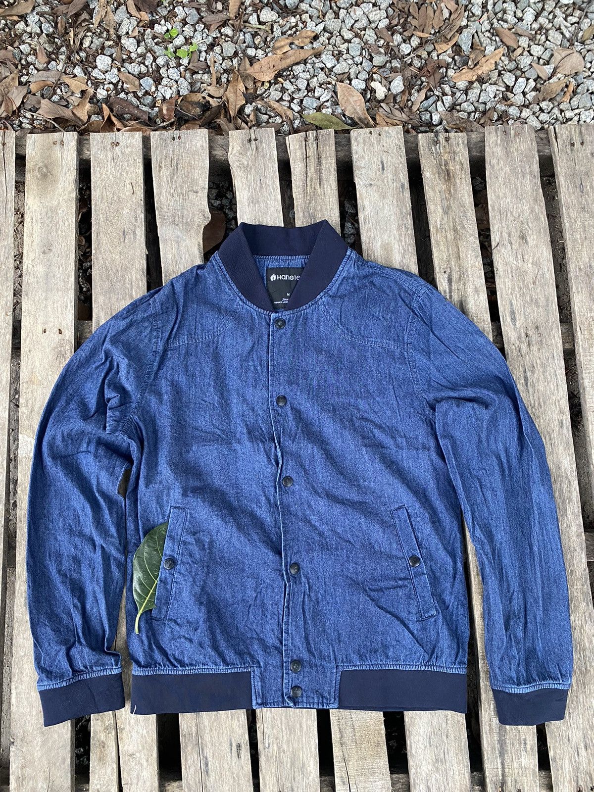 Vintage Hang ten varsity jacket x soft denim | Grailed