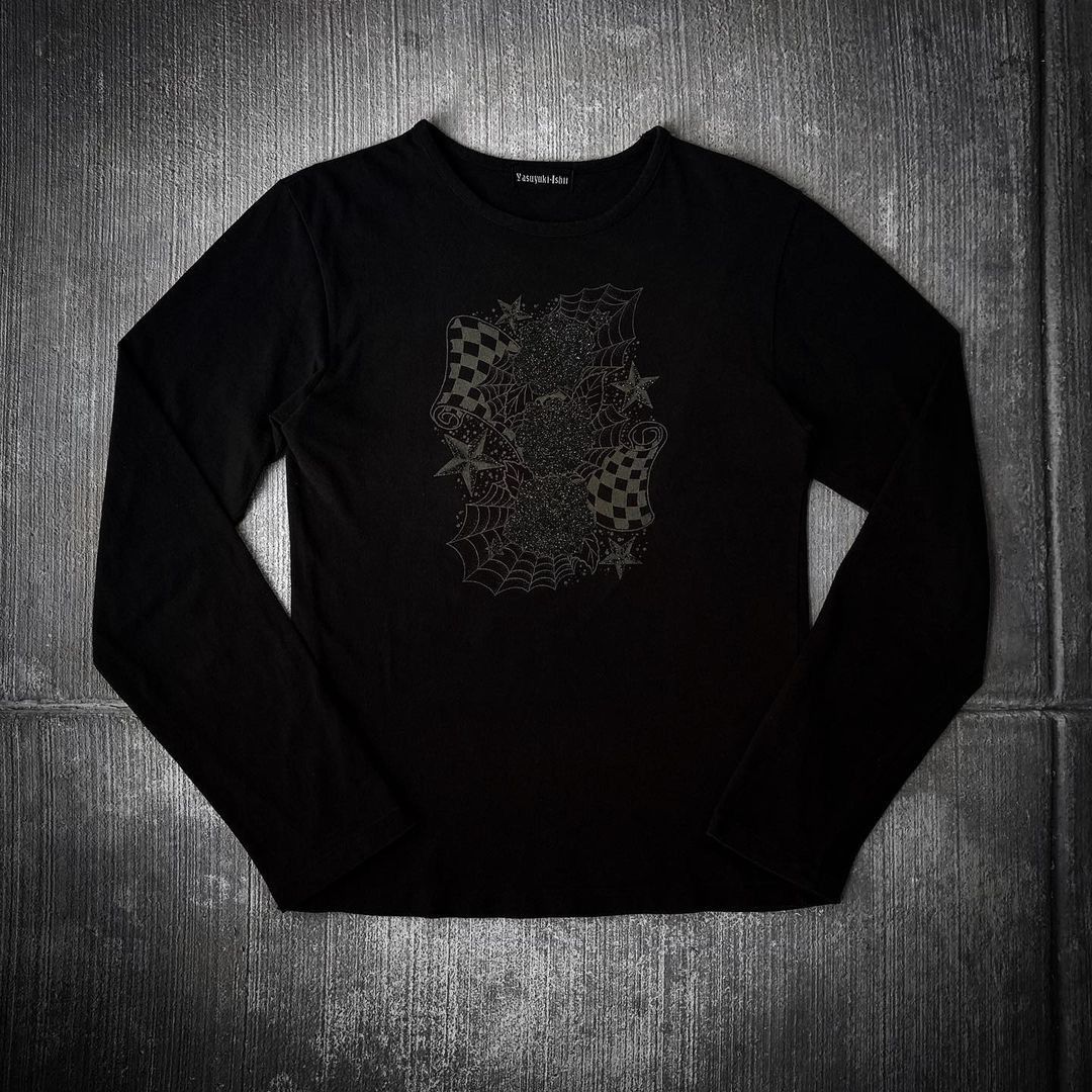 Yasuyuki Ishii 00s Crystal Embellished Long Sleeve | Grailed