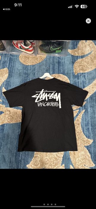 Vintage Stussy Block Hooded Jersey M + Stussy Vancouver tee Large | Grailed