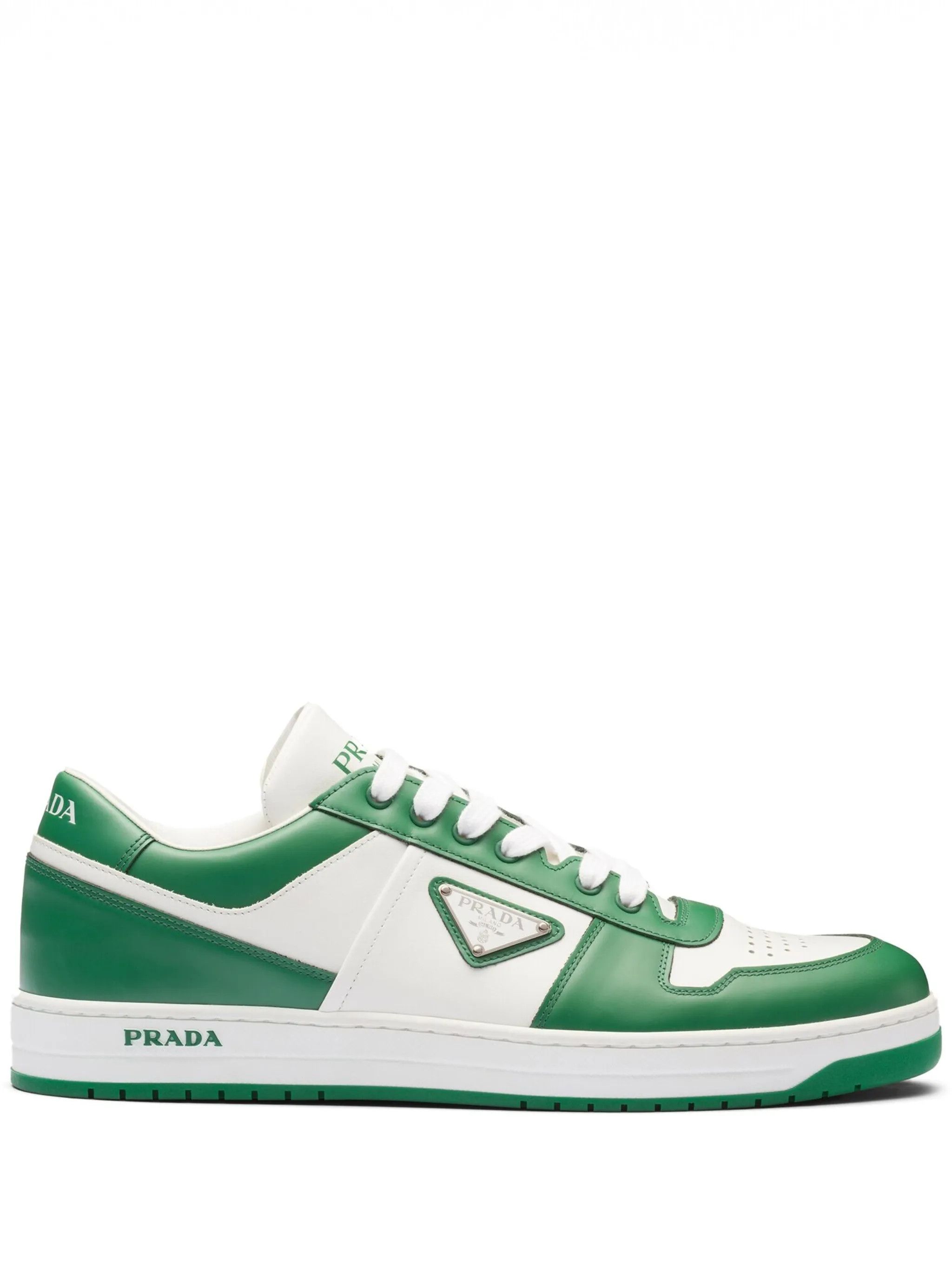 Prada o1mt1gz0225 Downtown Low-Top Sneakers in Green/White | Grailed