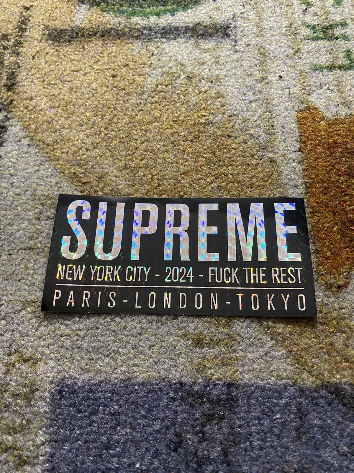 Supreme Supreme NYC Paris London Tokyo Logo Sticker | Grailed