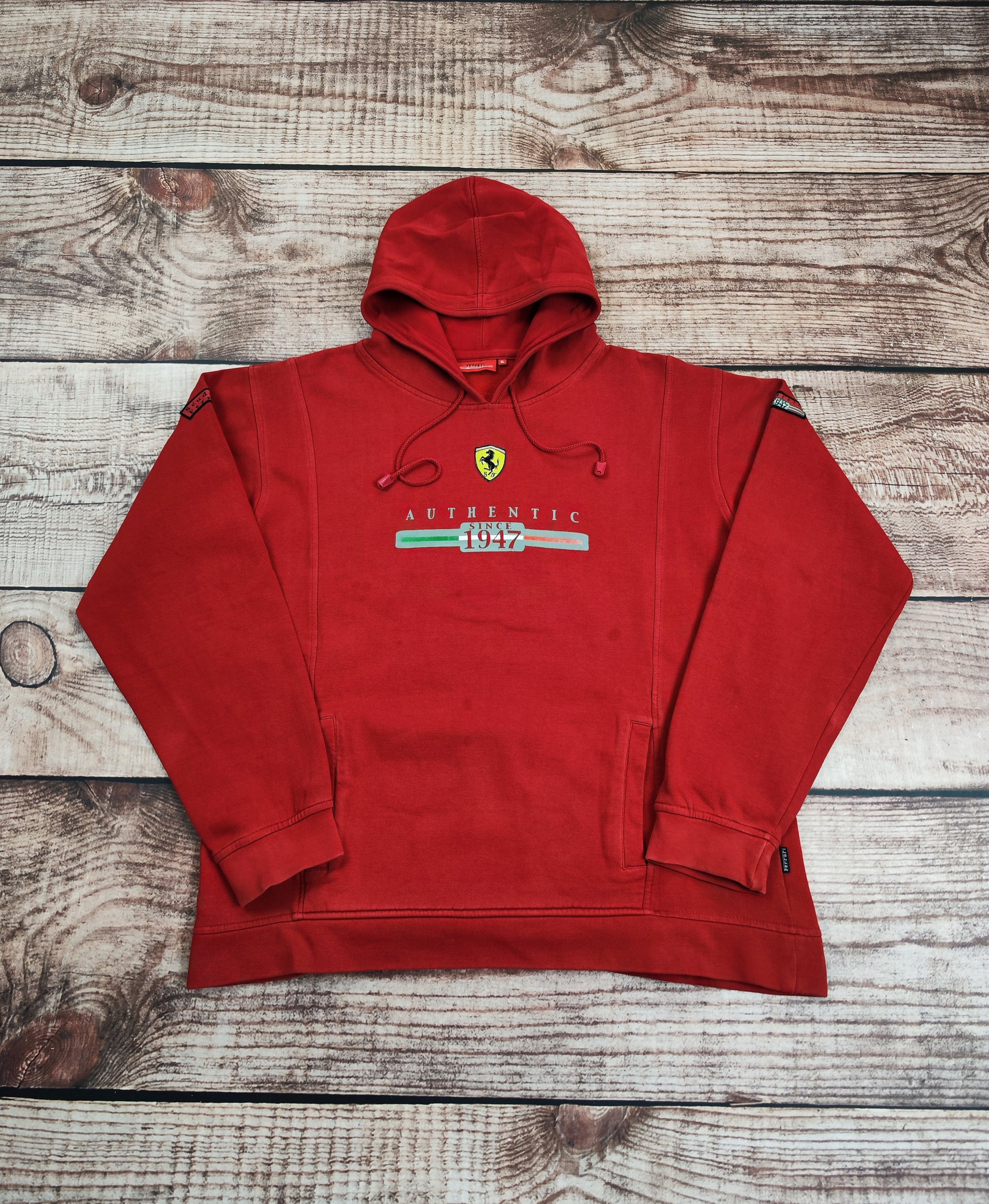 Vintage Vintage Ferrari red hoodie boxy moto 90s 00s | Grailed