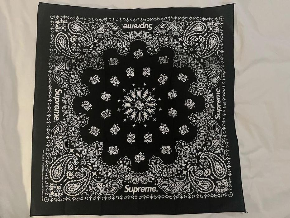 Supreme Hav-a-hank handkerchief Paisley bandana red blue black | Grailed