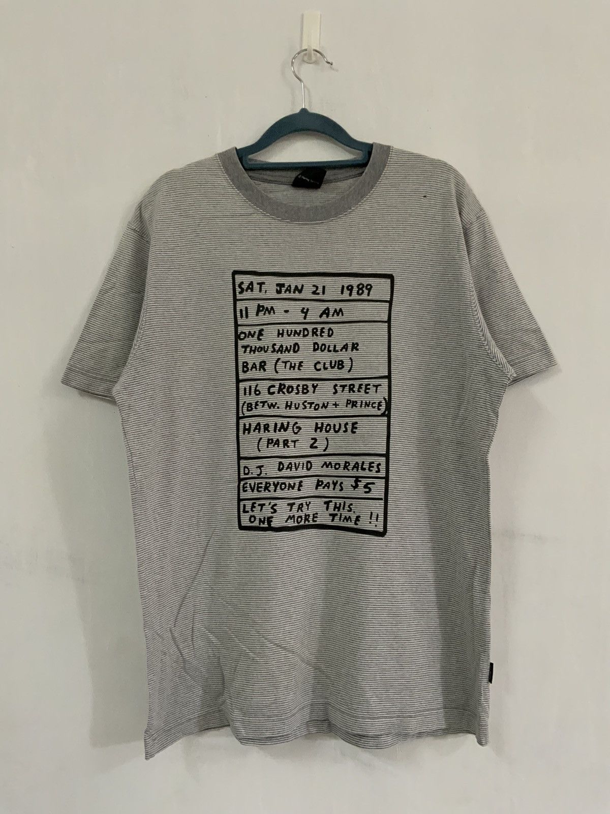 Keith Haring Keith Haring Estate Striped DJ David Morales Archive Tee ...