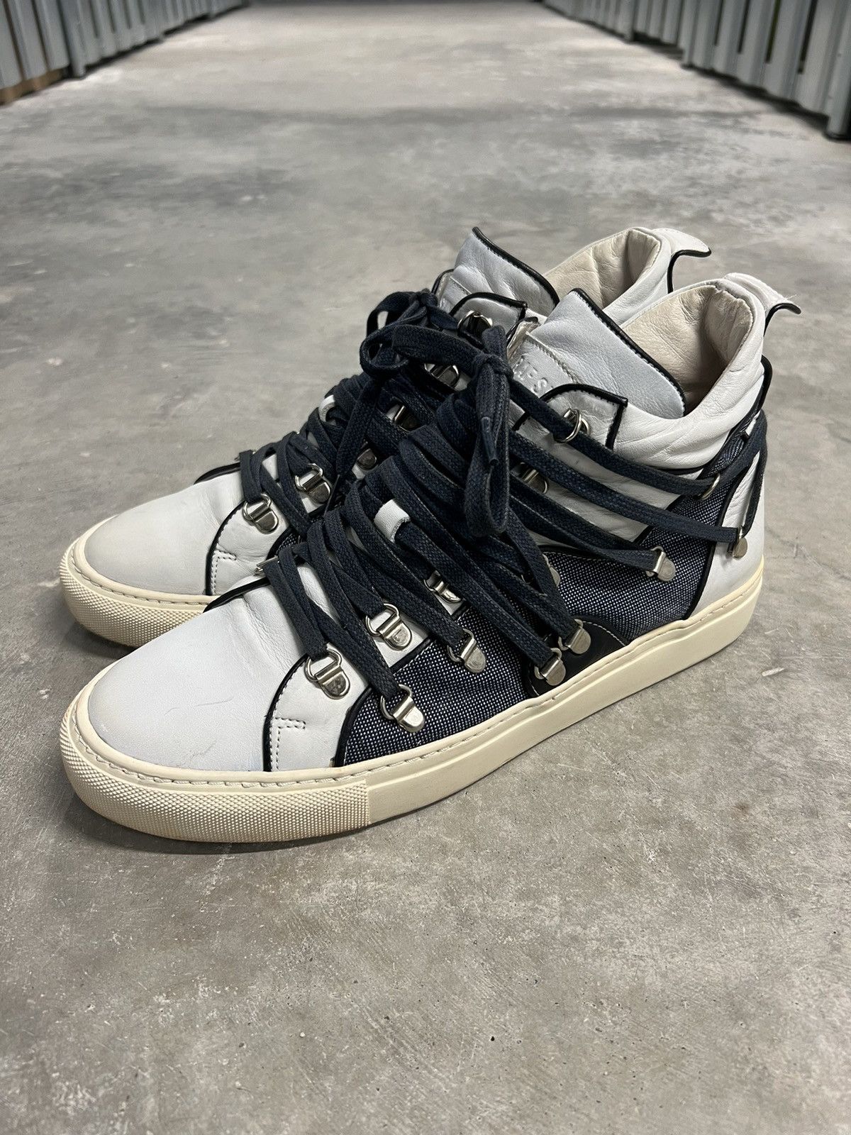 Raf Simons × Vintage 2010 Raf Simons Shoes Multilace Sneakers High Top ...
