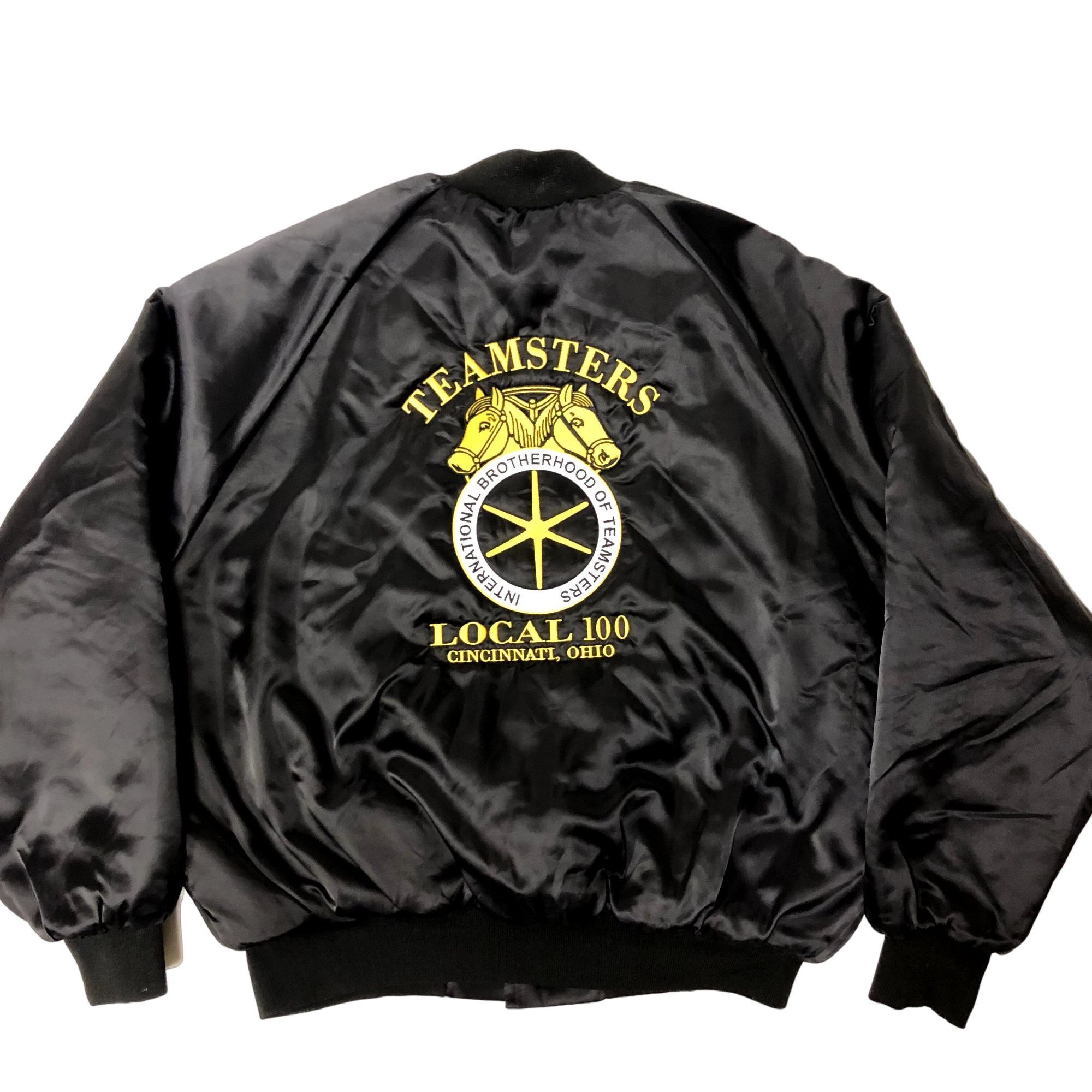 Unkwn 80’s King Louie SATIN Bomber Brotherhood of TEAMSTERS Jacket ...