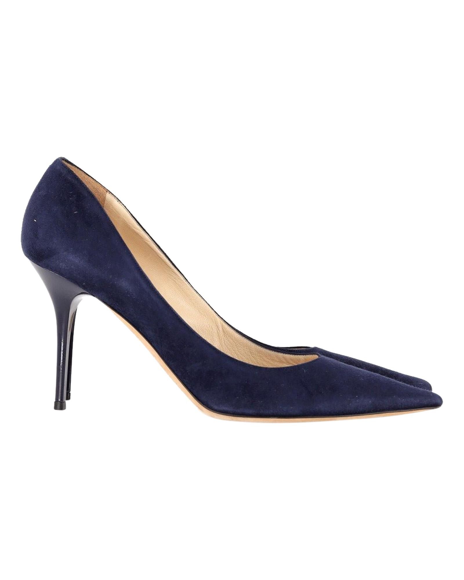Jimmy Choo Navy Blue Suede Romy Pumps | Grailed