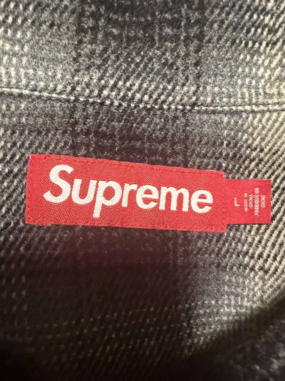 Supreme Supreme Studded Shadow Plaid Zip Up Shirt | Grailed