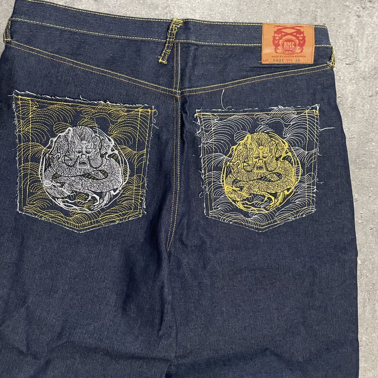 Evisu × Japanese Brand × RMC Jeans Red Monkey Company Jeans Baggy Fit ...