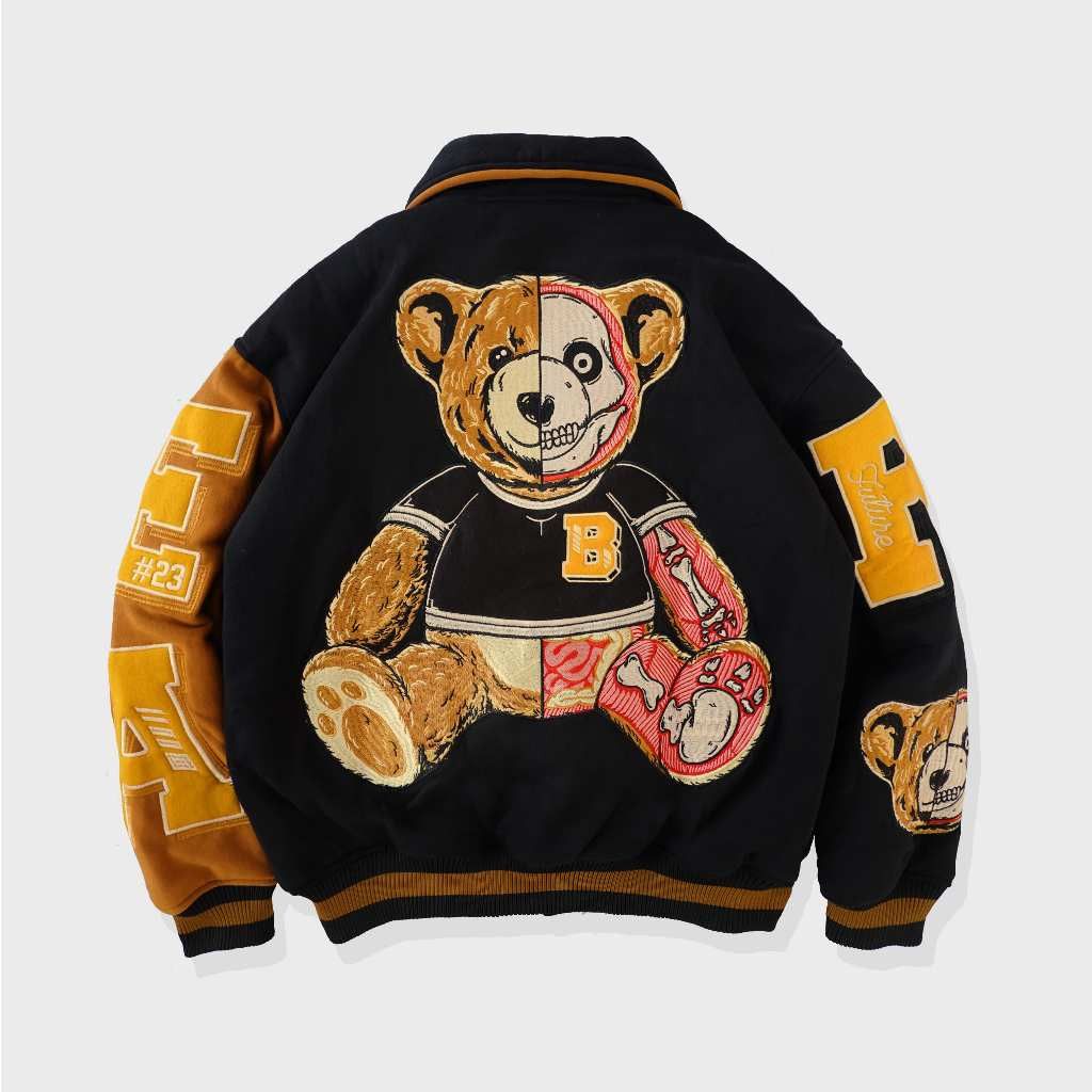 Bomber Jacket × Varsity × Varsity Jacket VARSITY JACKET - BEAR FULL ...