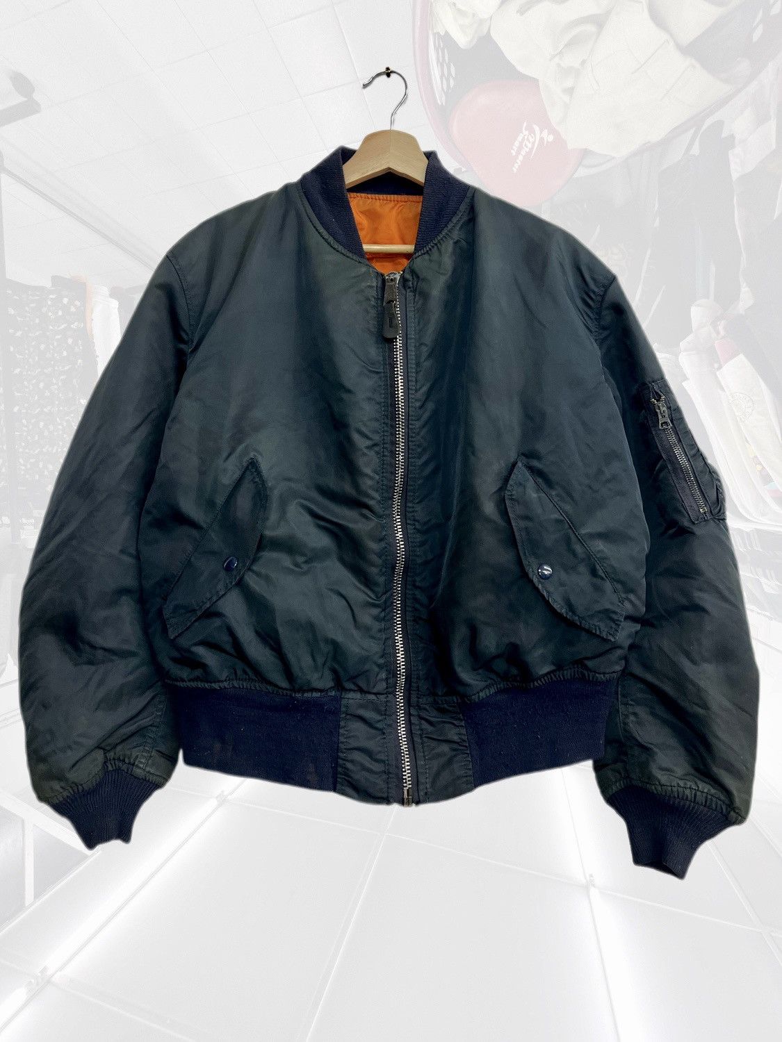 Alpha Industries × Vintage VINTAGE ALPHA INDUSTRIES MA-1 REVERSIBLE ...