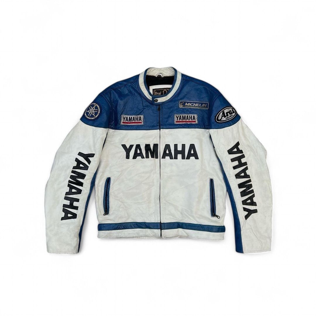 Leather Jacket × Streetwear × Yamaha Yamaha motorcycle Racing Leather ...