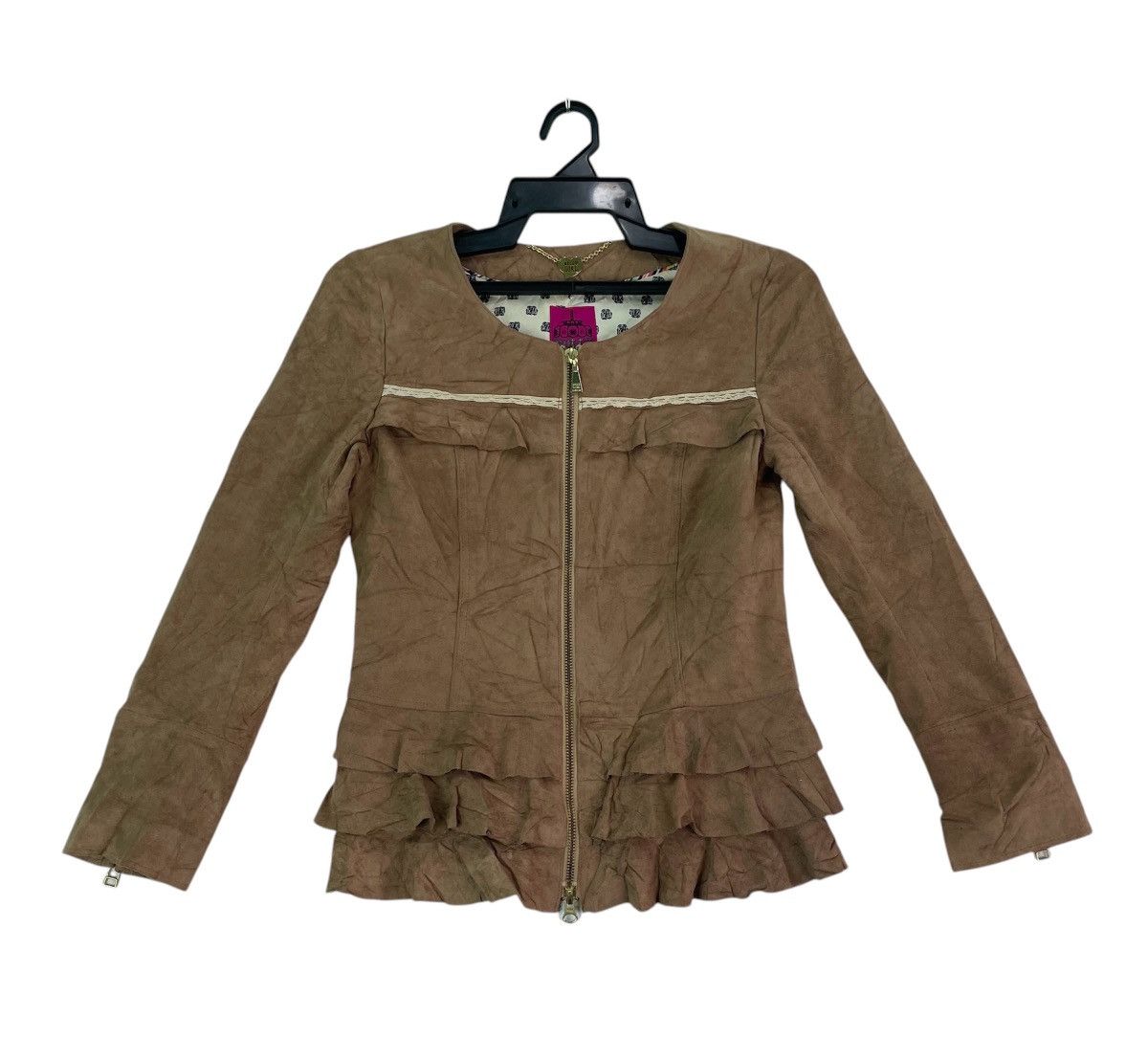 Anna Sui Vtg 90s Anna Sui Dolly Girl label pleated hem jacket | Grailed