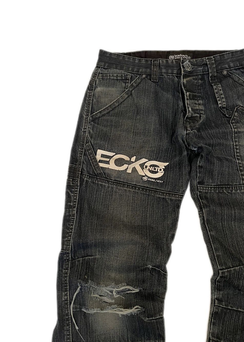 Vintage Vintage Y2K ECKO UNLTD Faded Baggy Wide distressed Jeans | Grailed