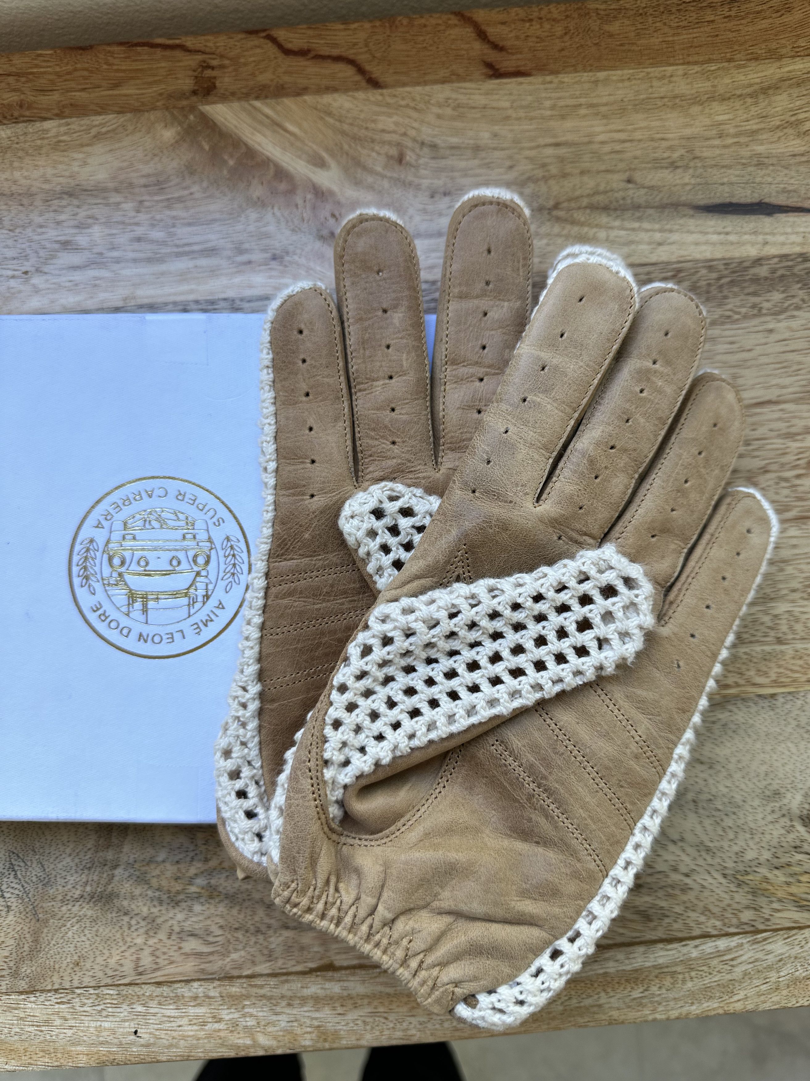 Aime Leon Dore Aime Leon Dore X Porsche Crochet Driving Gloves | Grailed