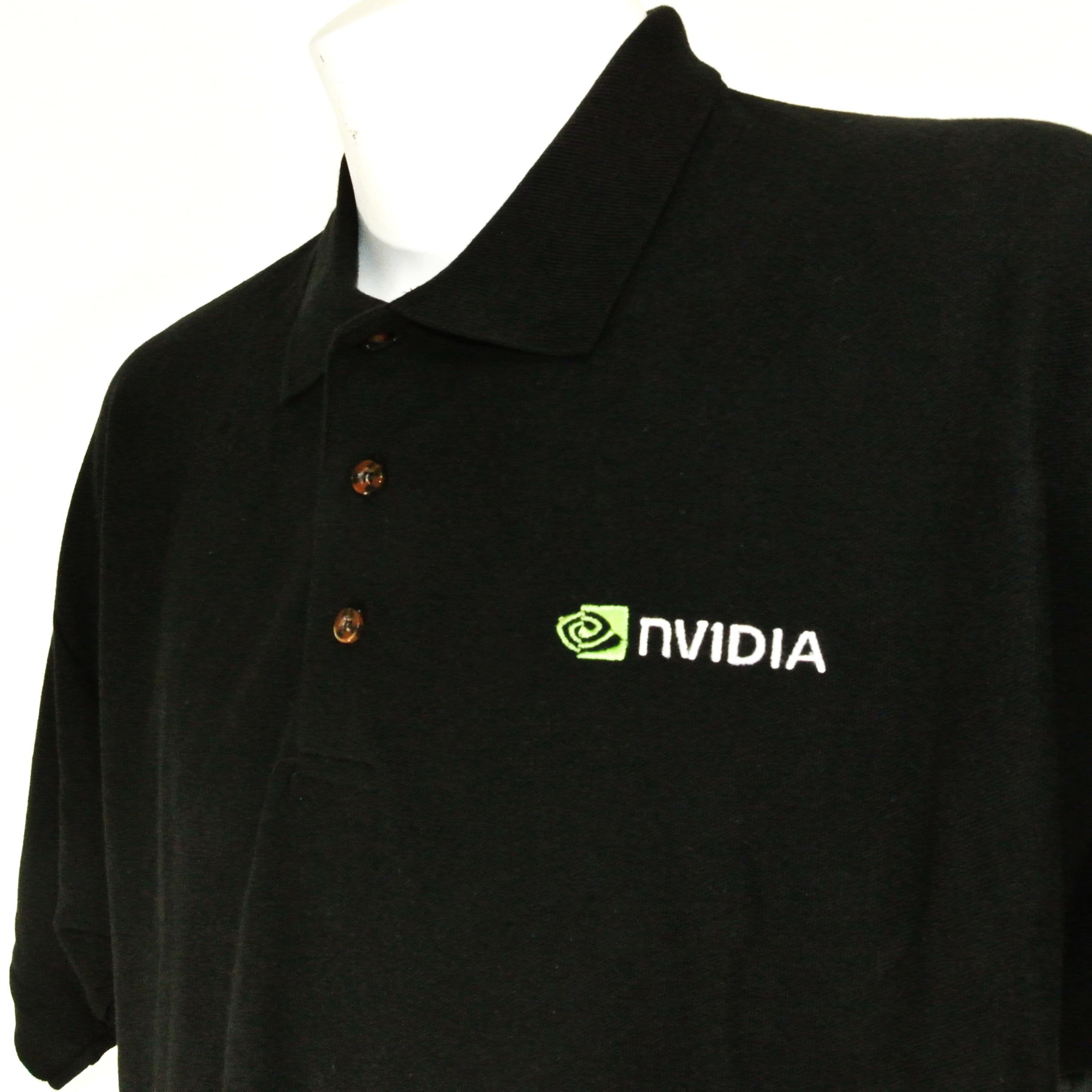 Mando NVIDIA Tech Employee Uniform Black Polo Shirt | Grailed