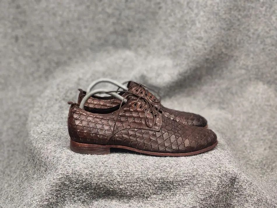 MoMA × Vintage Moma Design Braided leather Flat Lace up Shoes Avant ...
