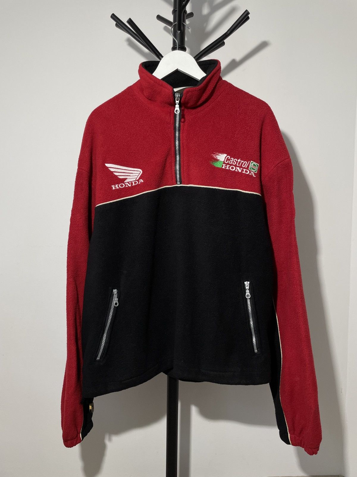 Honda × Racing × Vintage Vintage Honda Castrol Racing Zip Fleece | Grailed