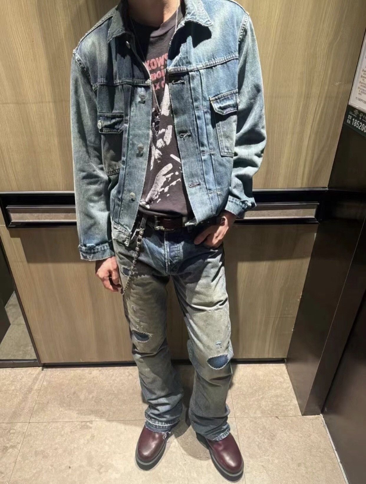 Enfants Riches Deprimes ERD 24ss damage denim shirt jacket 2407 ...